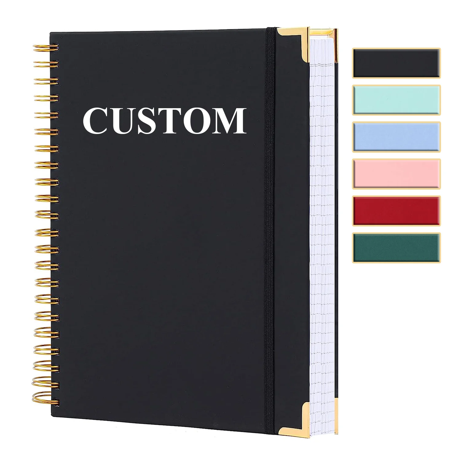 Customizable Spiral Notebook A5 Diary Notebook Leather Cover Journal ...