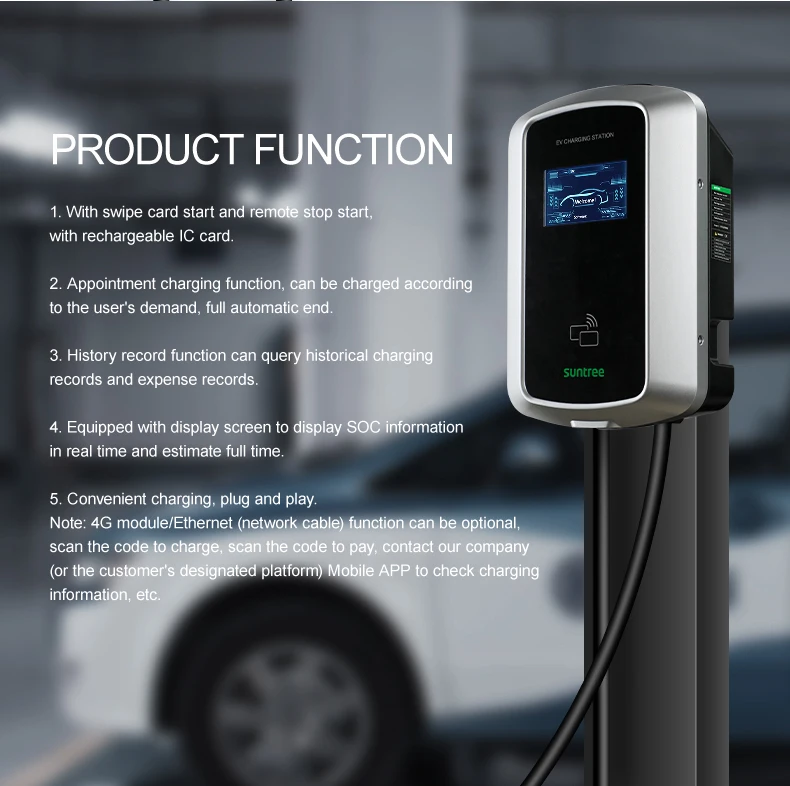 Home Commercial Type2 11/22kw Car Charger Fast Charging Post Electric ...
