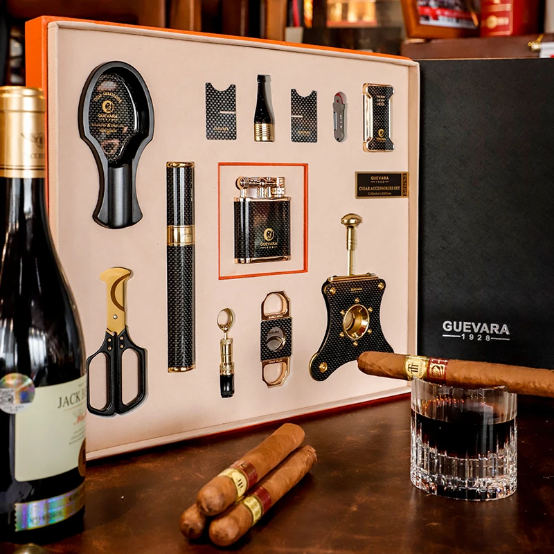 Luxury Accessories Cigar Smoking 10 Pieces Gift Set Cigar Lighters ...