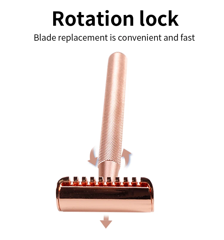 Customized Double Edge Razor Handle Shaving Razor With Safety Metal For ...