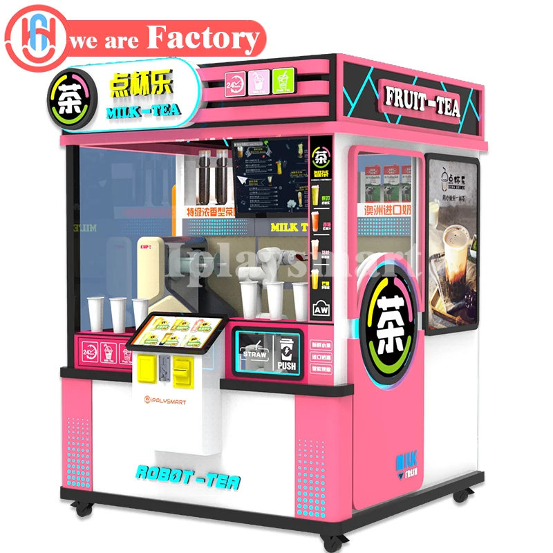 Alibaba.com: Coffee Milk Tea Robot Smart Vending Machine with Ice ...