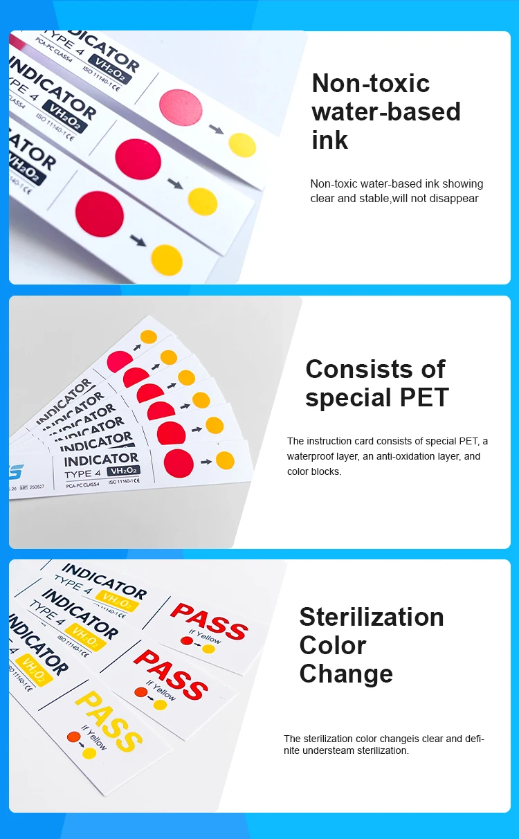 Disinfection Card - Chemical H2O2 Plasma Indicator Strip
