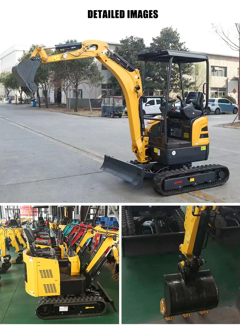 Small Excavator Machine Hydraulic Micro Crawler Bagger Digger Auger ...