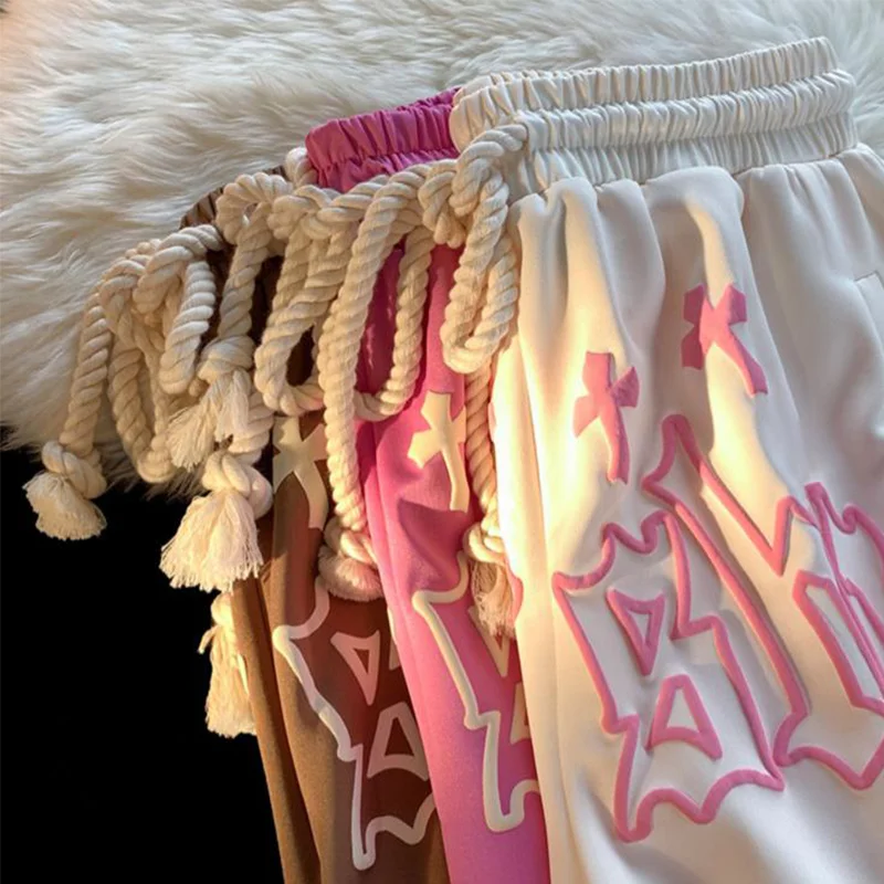 High Quality Streetwear 3D Puff Letter Print High Waist Street Wear ...