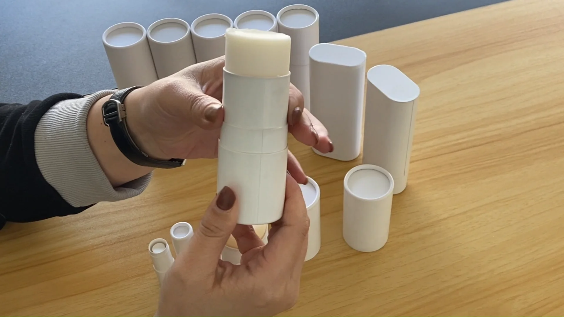 Eco Friendly Biodegradable Oval Roll On Paper Deodorant Stick Packaging ...
