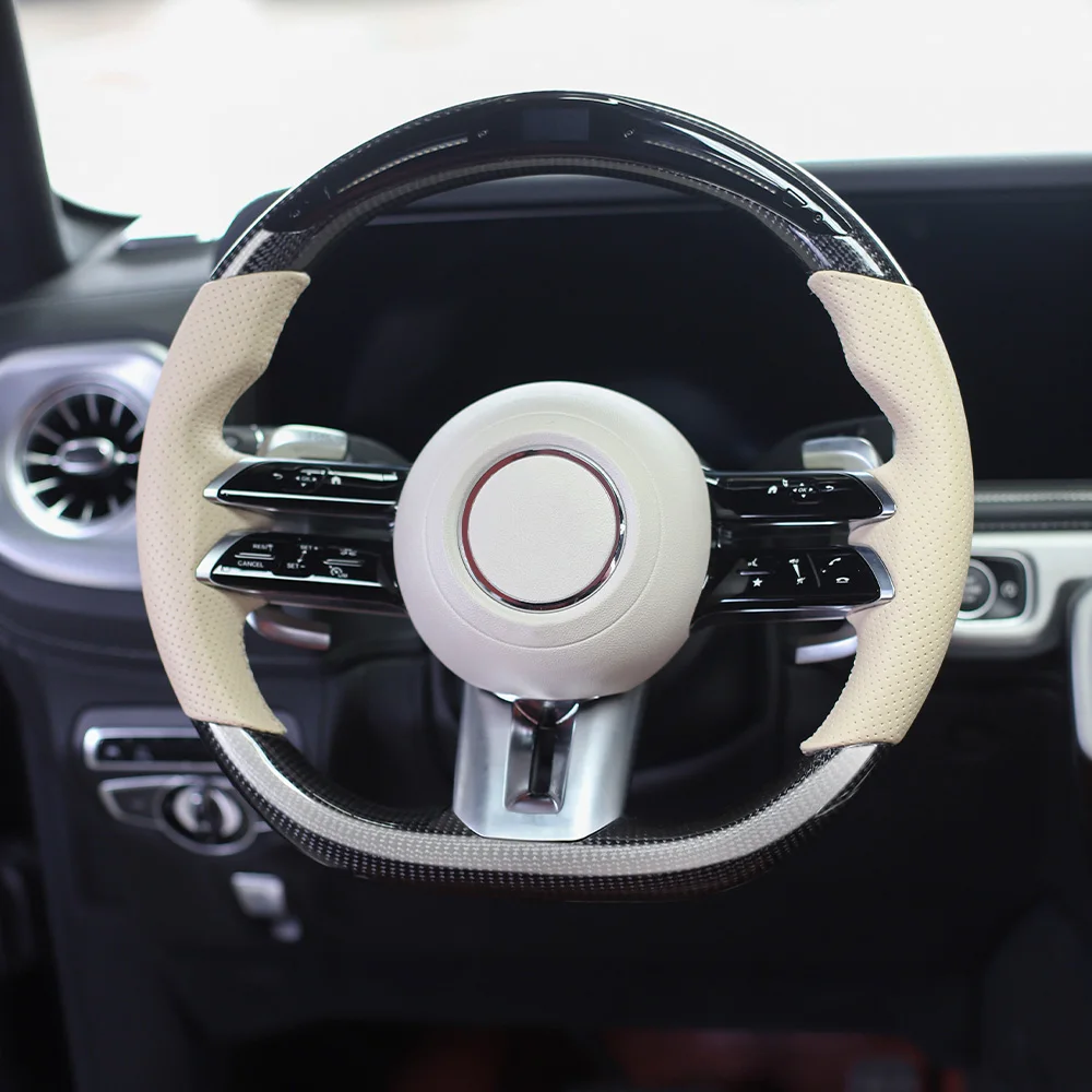 For Mercedes Benz Amg G Class W204 W203 Carbon Fiber Steering Wheel ...
