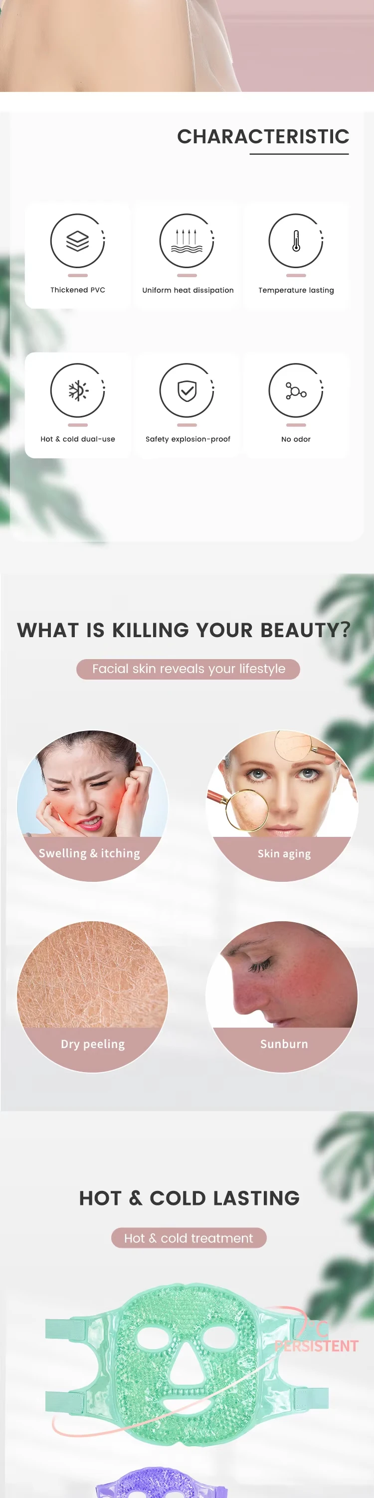 Wholesale Customized Cold Therapy Face Cold Compress Face Cold Gel ...