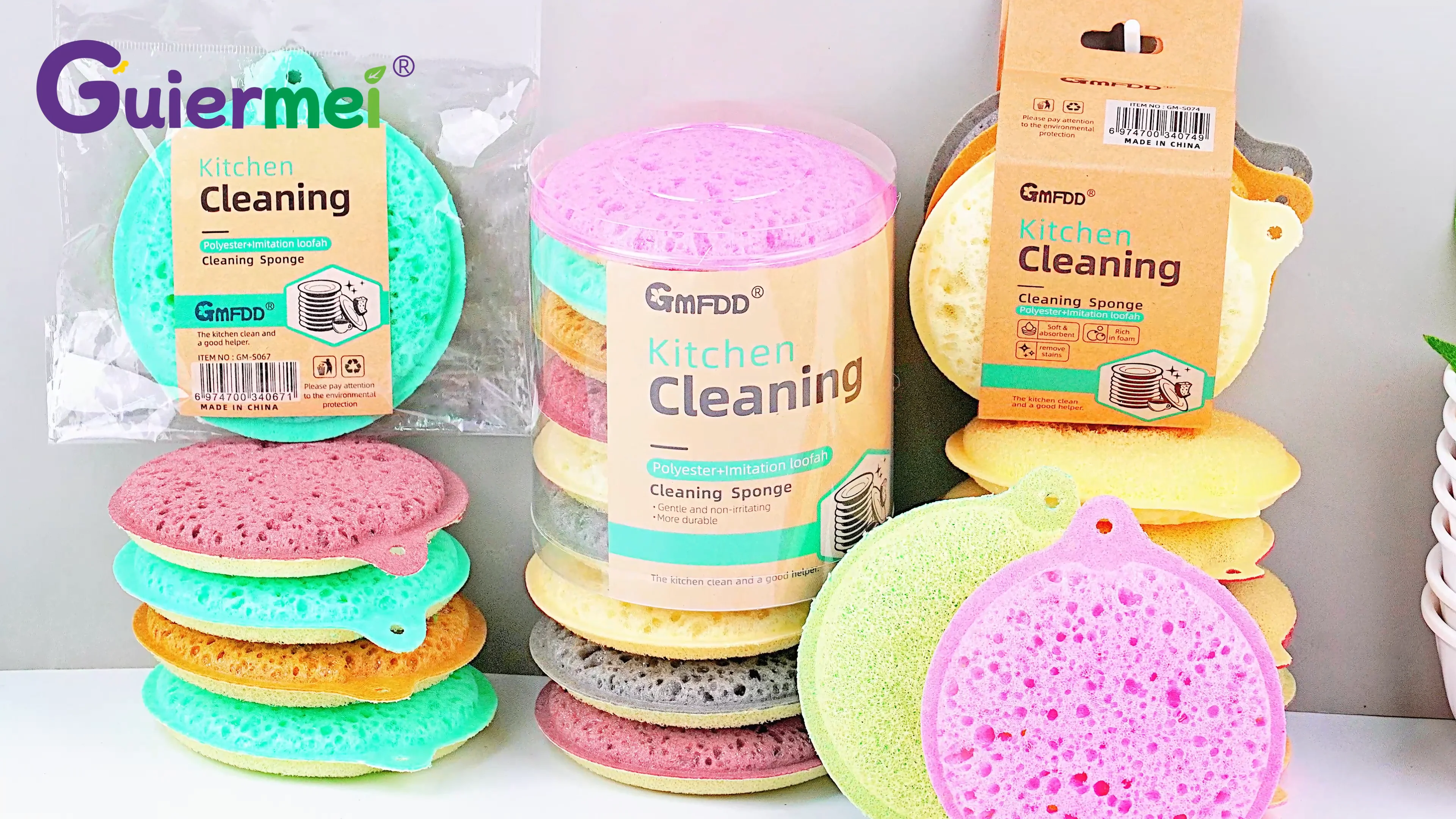 Seaweed Porous Sponge High Foam New Product Double-sided Double-effect ...