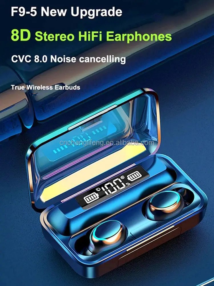 Wholesale Original F9 Tws Earphones 9d Hifi Stereo Waterproof Wireless ...