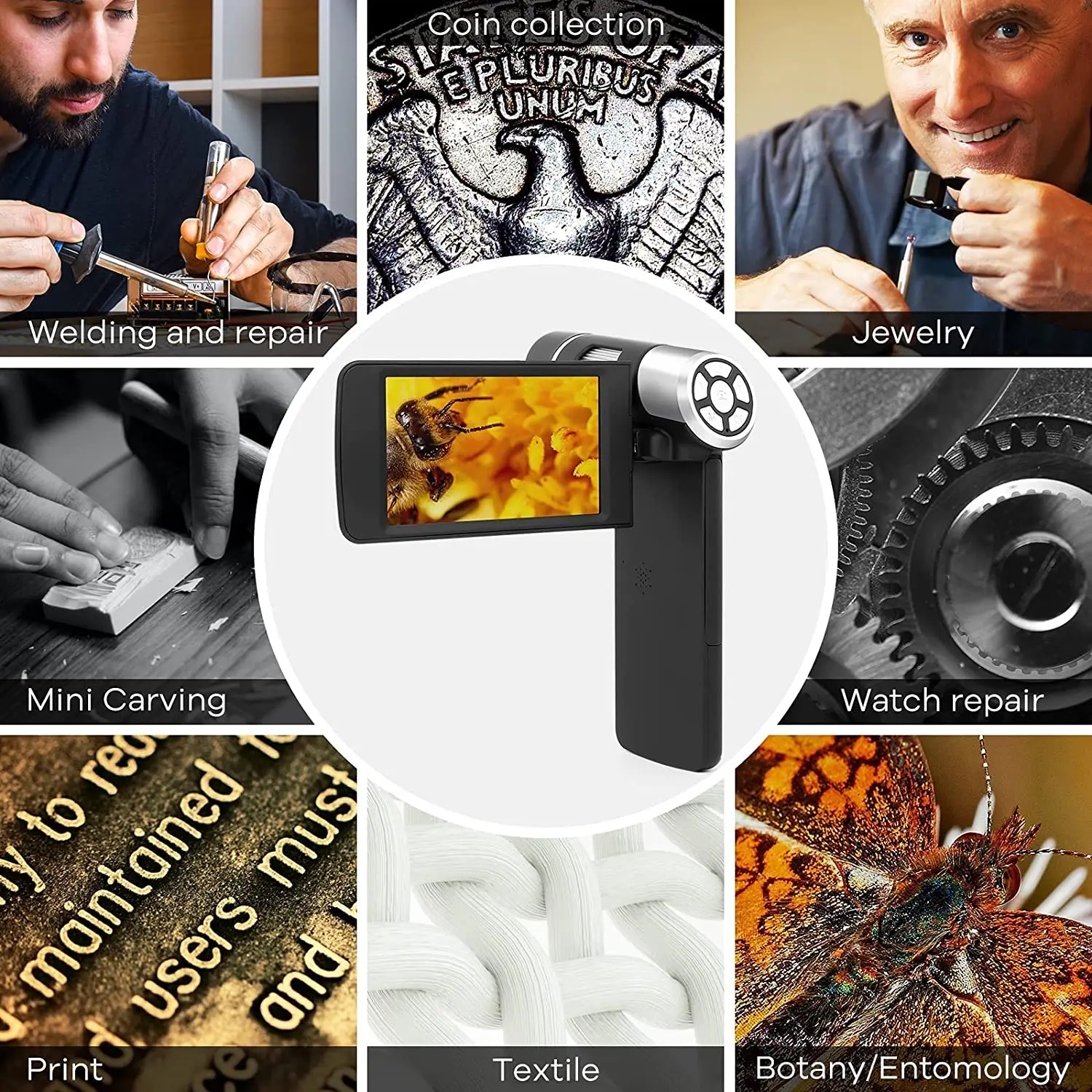 Hot Selling 1080p Usb Digital Microscope Ad203 1000x Handheld Portable ...