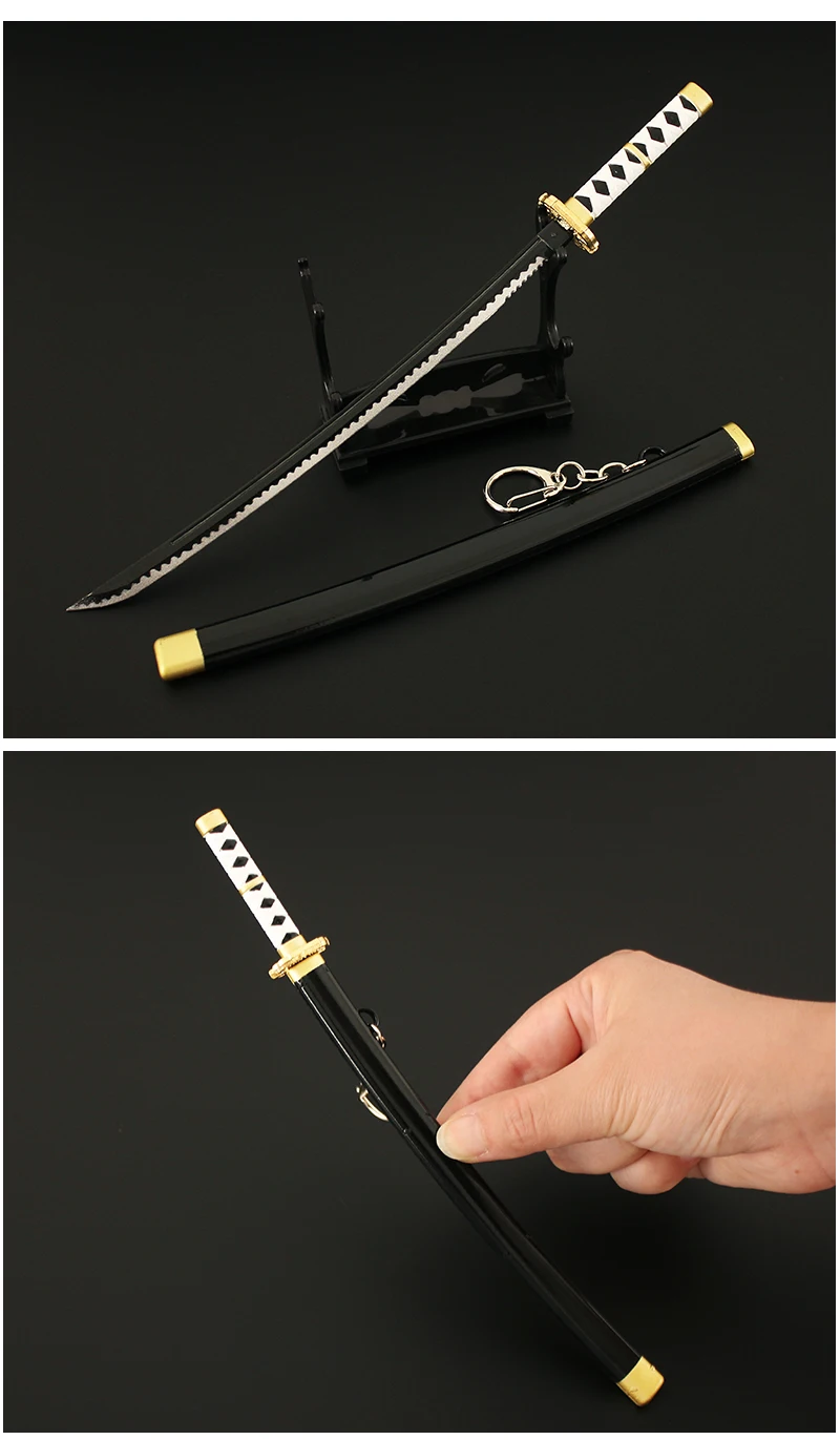 26cm Metal Katana Sword One Piece Mini Zoro Sword Yama Arashi Death ...
