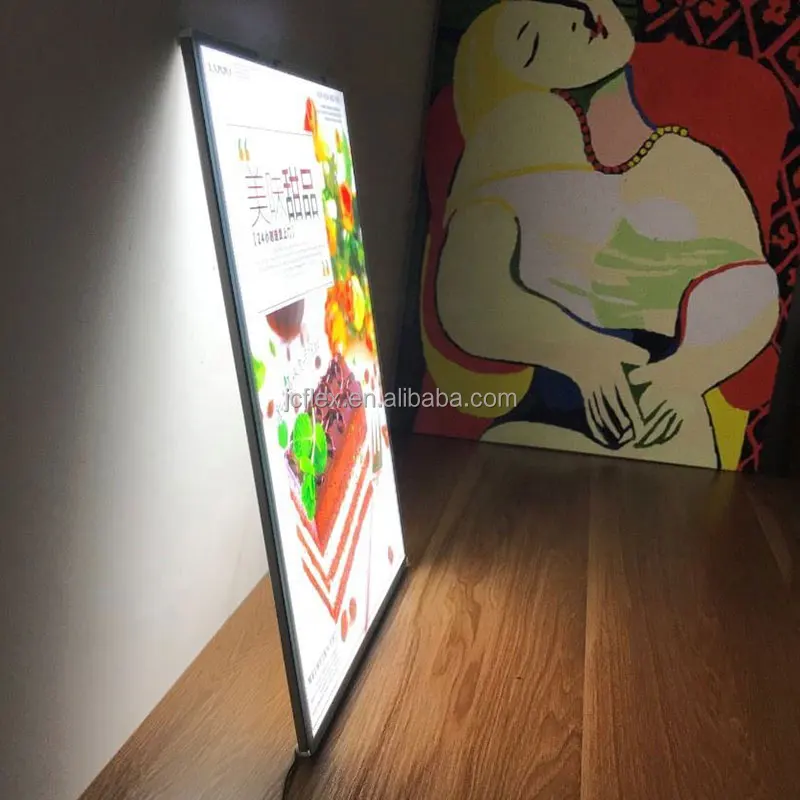 Aluminum Frame A4 Size Led Photo Tempered Glass Light Box Slim Thin ...