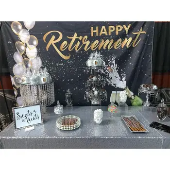 7x5ft Custom Happy Retirement Backdrop Congrats Retirement Photography ...