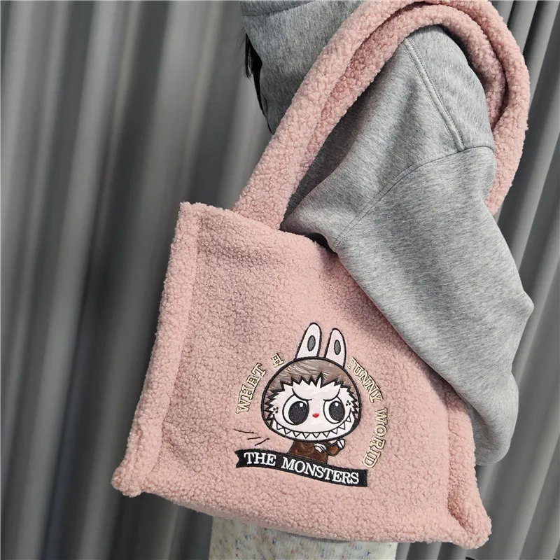 Cartoon Labub-u Plush Bags Kawaii Anime Labub-u Cute Casual Student ...