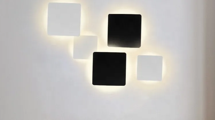 Modern Design Villa Exterior 12w Outdoor Wall Lighting Round Plastic ...