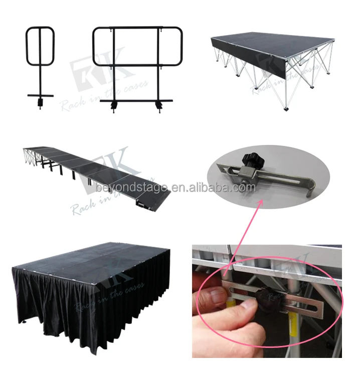 RK Folding Riser Stage Quick Install Stage Platform for Trade Shows ...