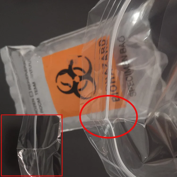 Wholesale Promotion 3 Walls Gravure Printing Pathology Eco Friendly Lab Use Side Gusset Clear ...