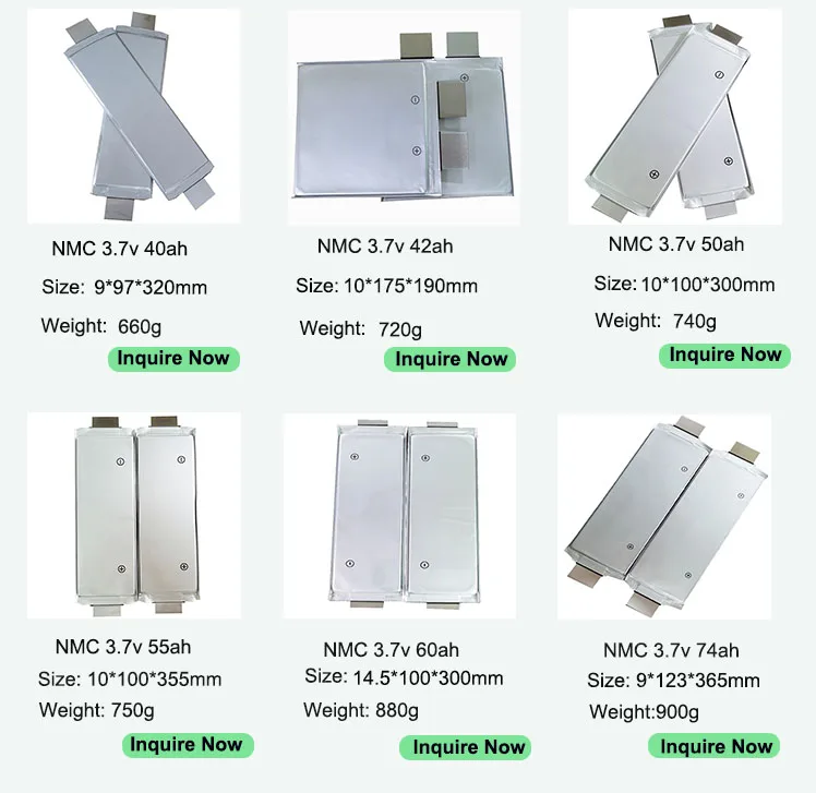 NMC Pouch Cells 3.7v 55ah - Reliable Lithium Ion Batteries
