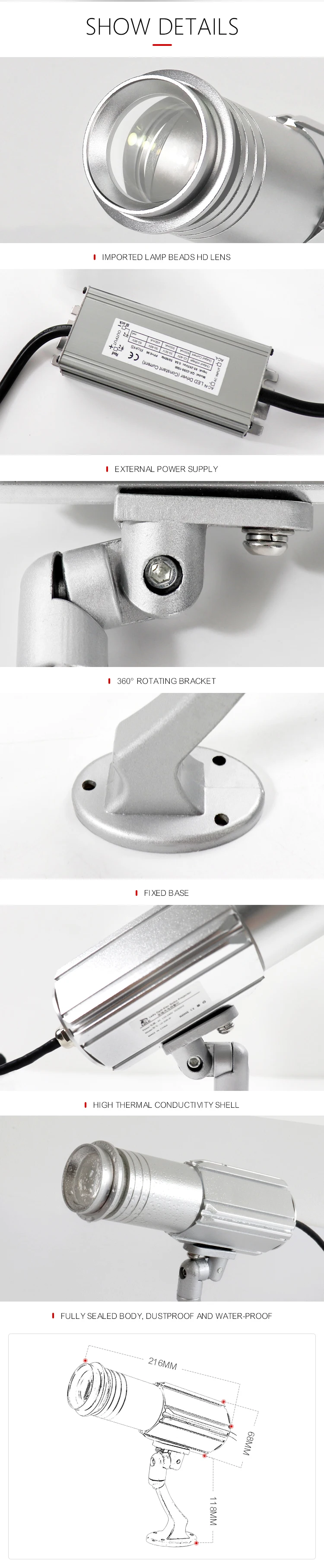 Compact Ip65 20w Small Logo Projector Led Advertising Light Gobo ...