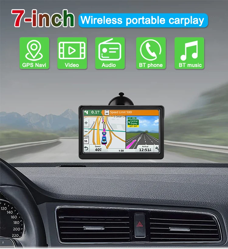 Wireless Carplay Universal 7inch Carplay Screen Portable Display