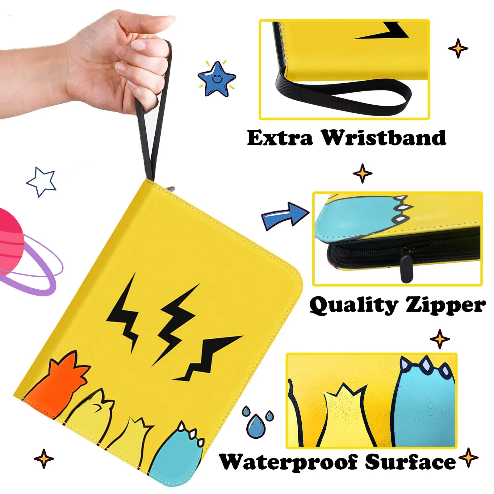 9 Pockets Top Loader Binders Pu Leather Collection Premium Trading Card ...