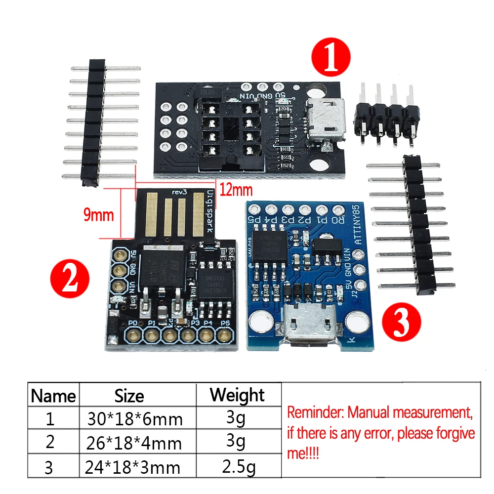 Digispark Attiny85 I2C Module - Micro Development Board