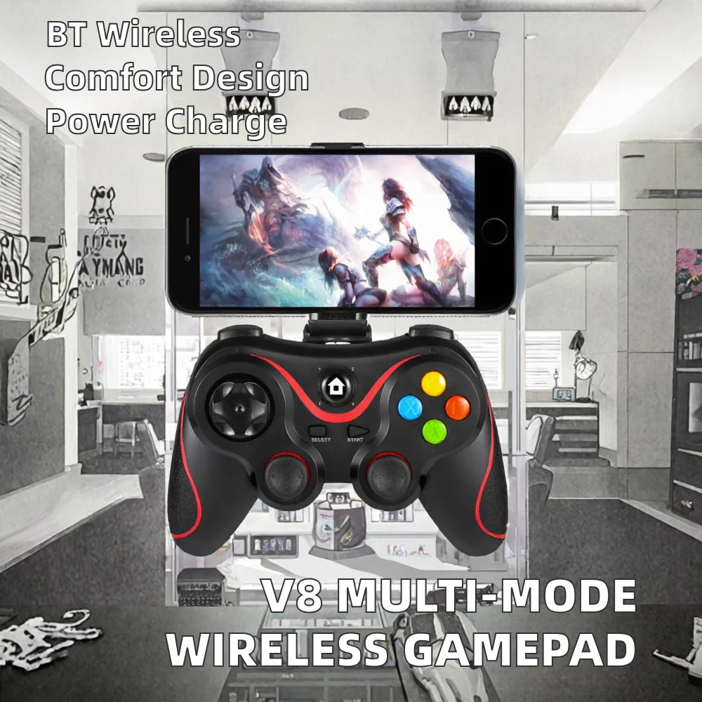 V8 Multi-Mode Wireless Gaming Controller - Ergonomic Joystick
