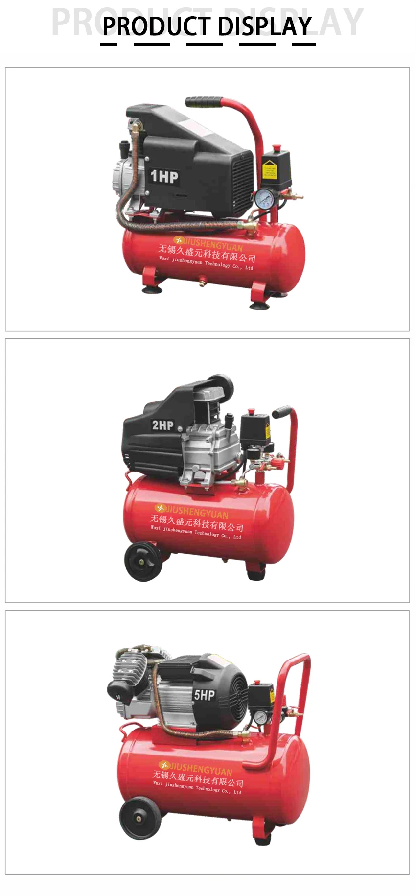 Direct Driven "v" Air Compressors 2hp/3hp 230/120v 8bar 25/50l - Buy Direct Driven Air ...