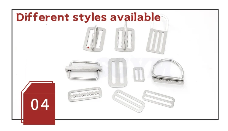 Stainless Steel Tri-Slide Buckles Weight Belt Keeper with Gripper Teeth ...