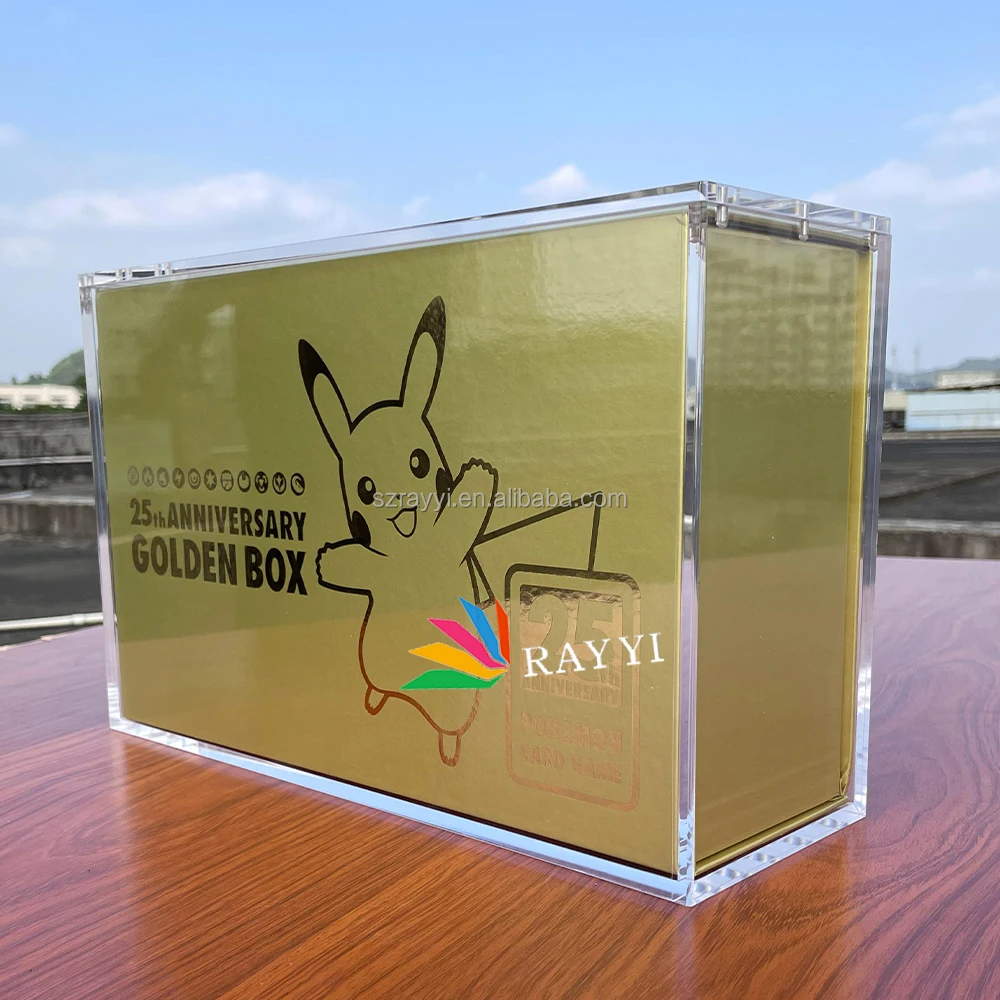 RAY YI Custom Clear Pokemon Etb Acrylic Case - Durable & Stylish
