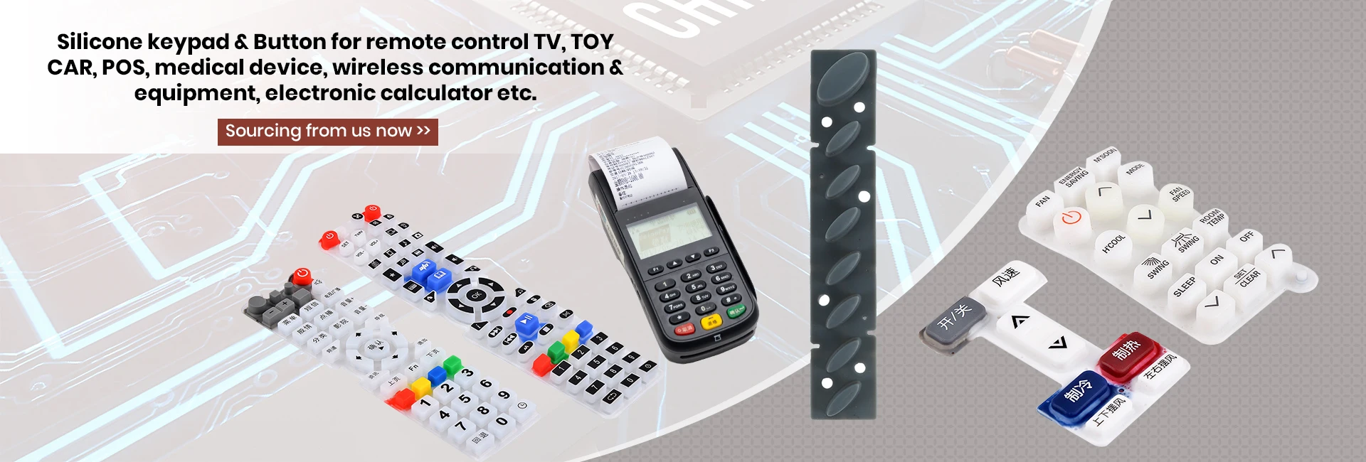 Low Resistance Rubber Elastomer Numeric Button Transparent Silicone ...