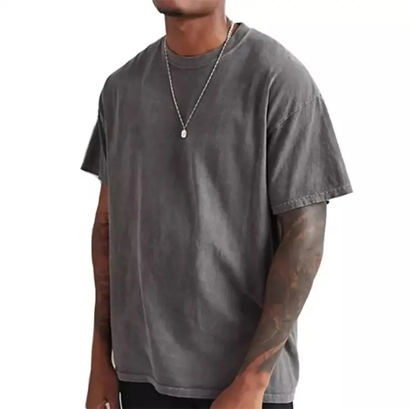 Oem Grey Blank Oversized Tshirt Acid Wash Heavy Plain Men Oversized ...