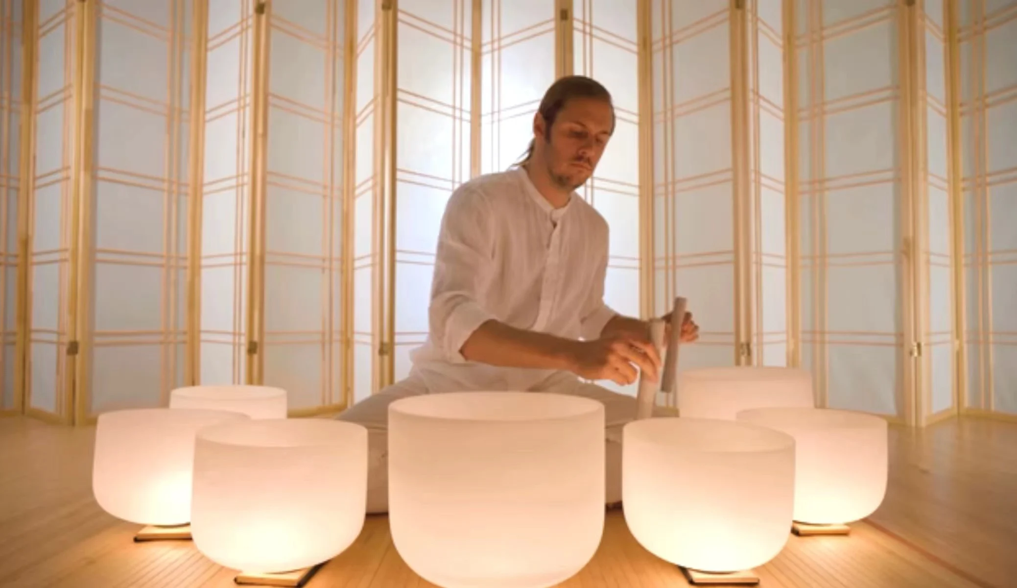 Amazing Brand Pink Clear Crystal Singing Bowls Sets Sound Healing ...