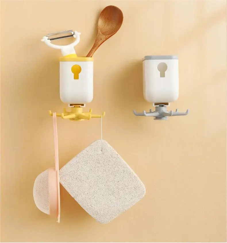 New Multi-functional Rotating Holder Hooks 360 Degrees Rotation Self ...