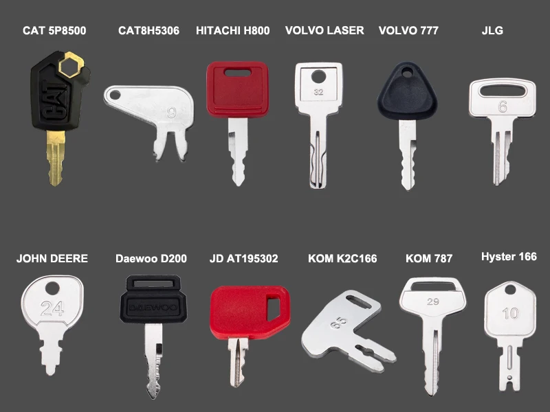 24 Keys Heavy Construction Equipment Key Set - New Ignition