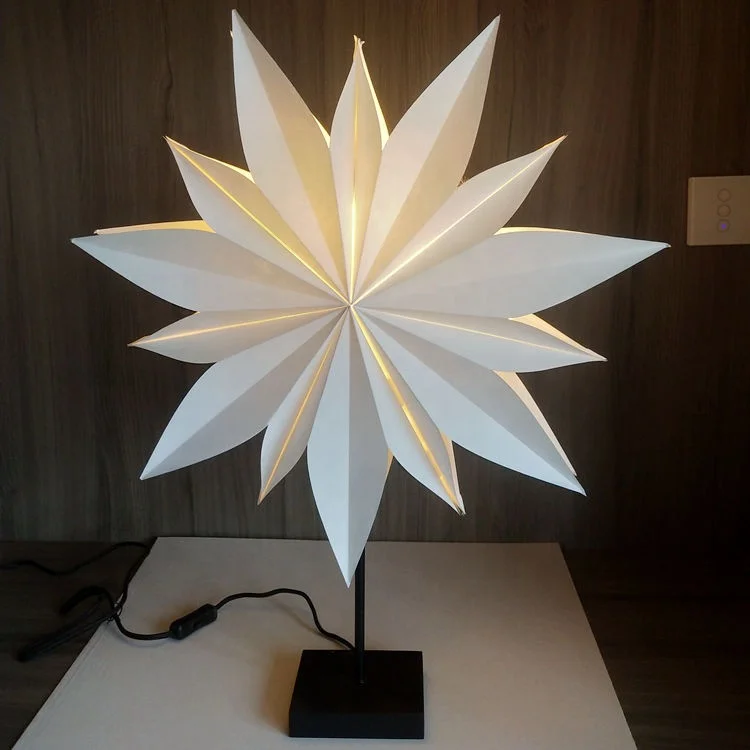 Customized Handmade Folding Flower Paper Star Christmas Light Origami ...