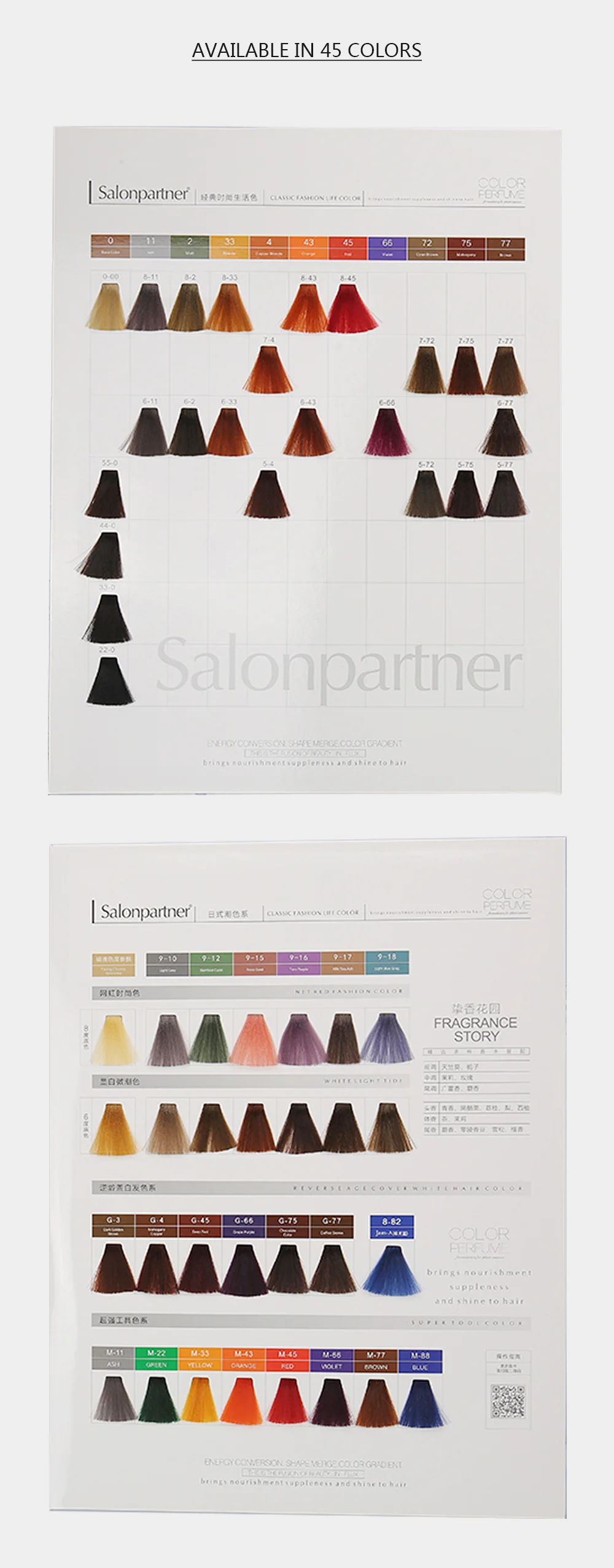 Professional Salon Use Hair Color Chart Book Oem Odm Hair Color Swatch ...