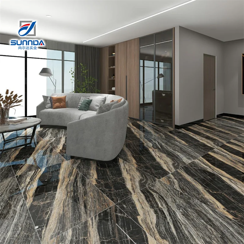 600x1200mm Full Body Glazed Porcelain Tile - High Glossy Blue