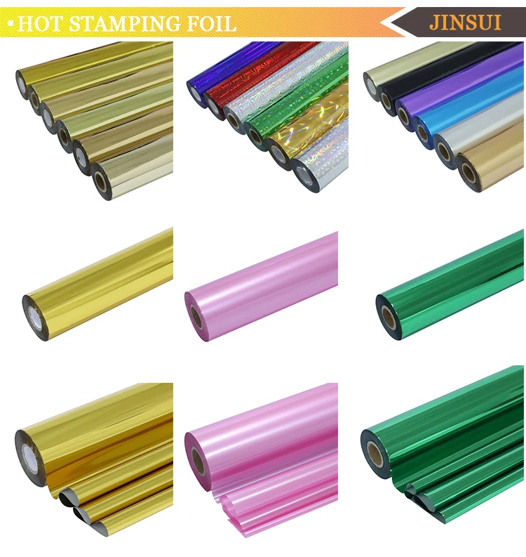 Jinsui Custom Gold Holographic Foil Multi Color Laser Heat Transfer Hot ...