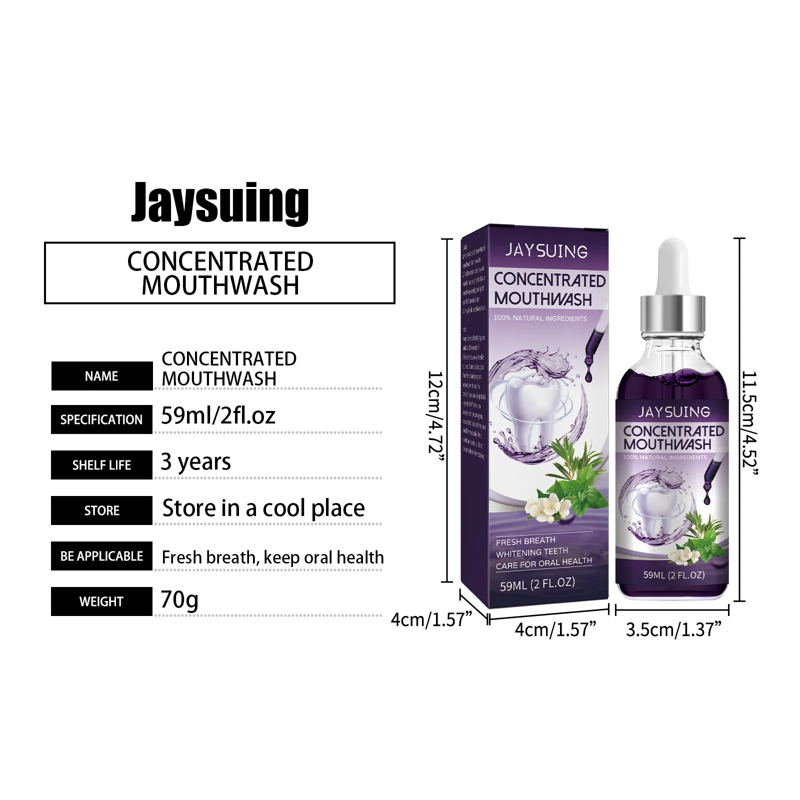 Jaysuing Natural Mouthwash - Fresh Breath & Oral Health