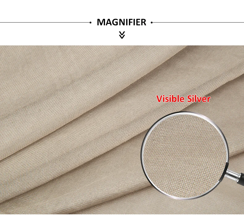 100% Silver Fiber Transparent Radiation Proof Electromagnetic Shielding ...