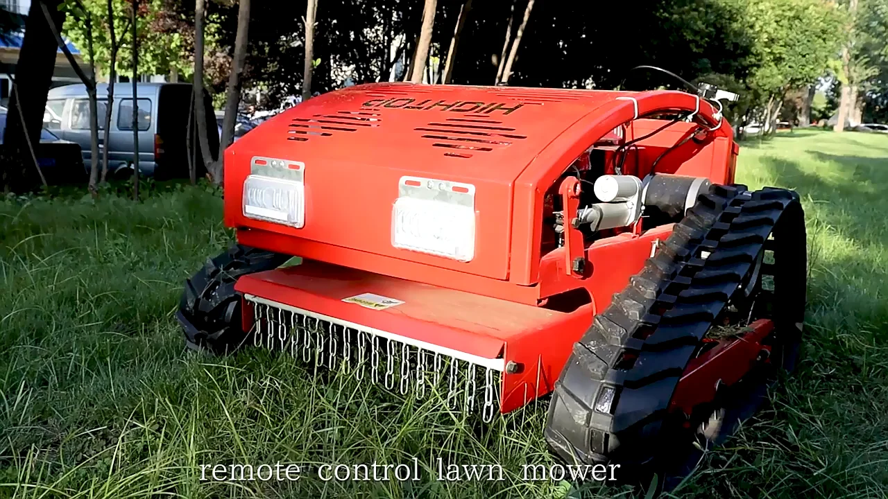 7.5hp Slope Mowing Machine Tracked Radio Controlled Lawn Mower With ...