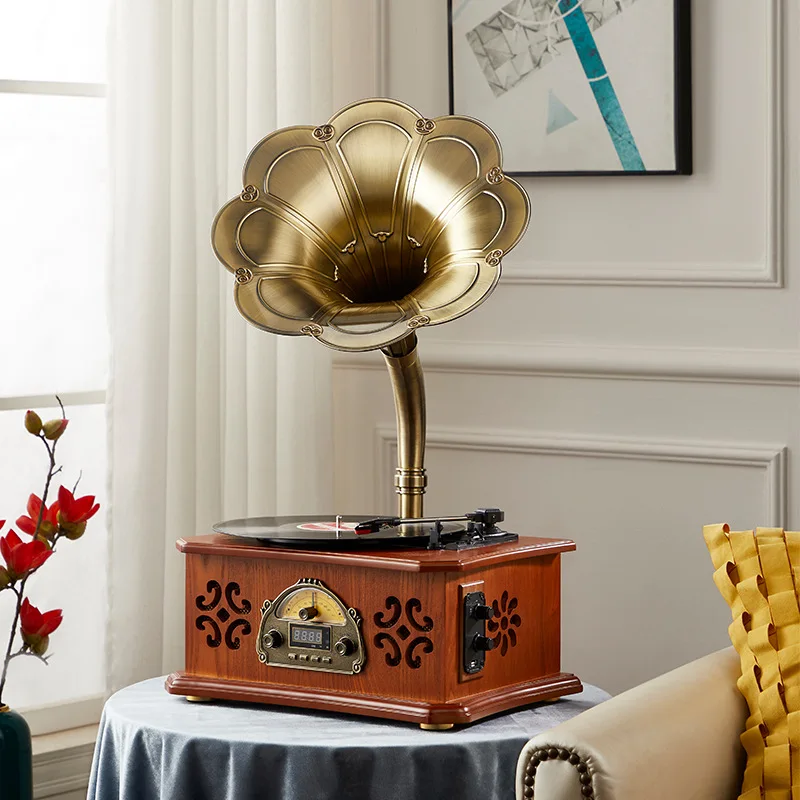 Vintage Wood Record Player 1970s Best Turntable Bluetooth Speaker ...