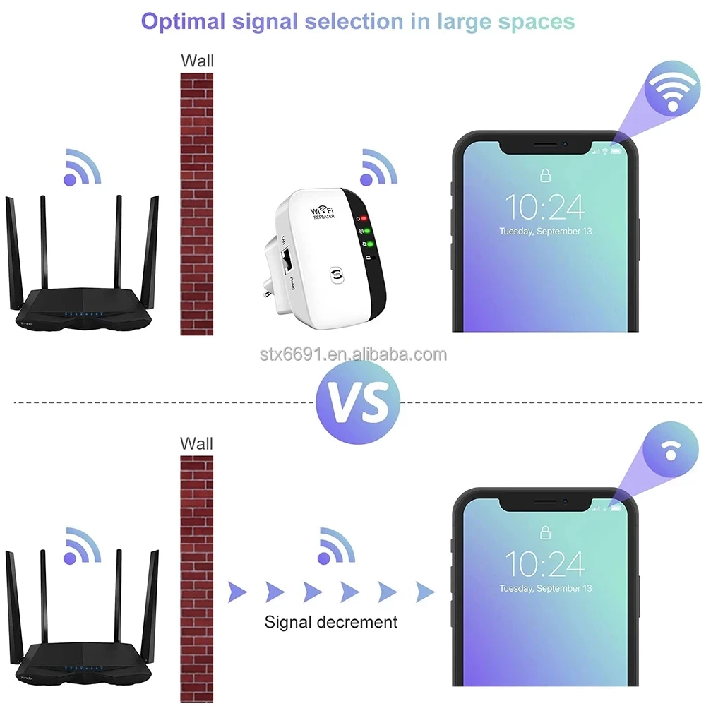 Wireless-n Wifi Repeater - Amplify Signal, Boost Speed