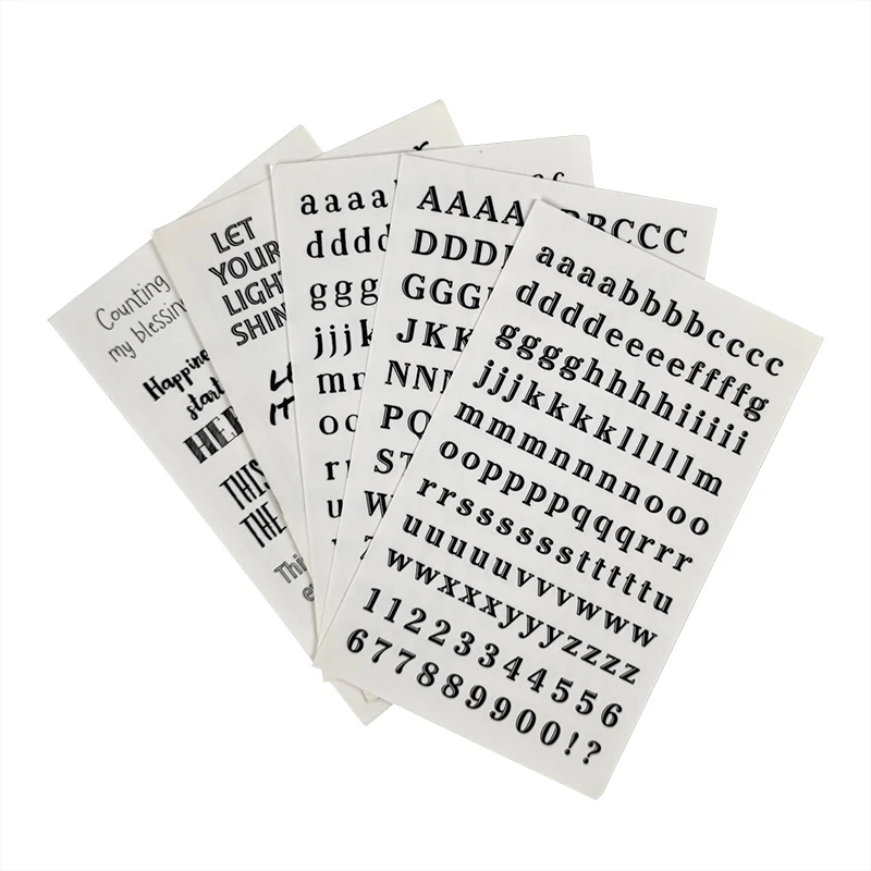 Customizable English ABC Alphabet Stickers - Durable & Eco-friendly