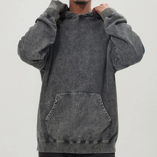 Plus Size 420gsm Heavyweight Custom Oversized Men Acid Wash Hoodies ...