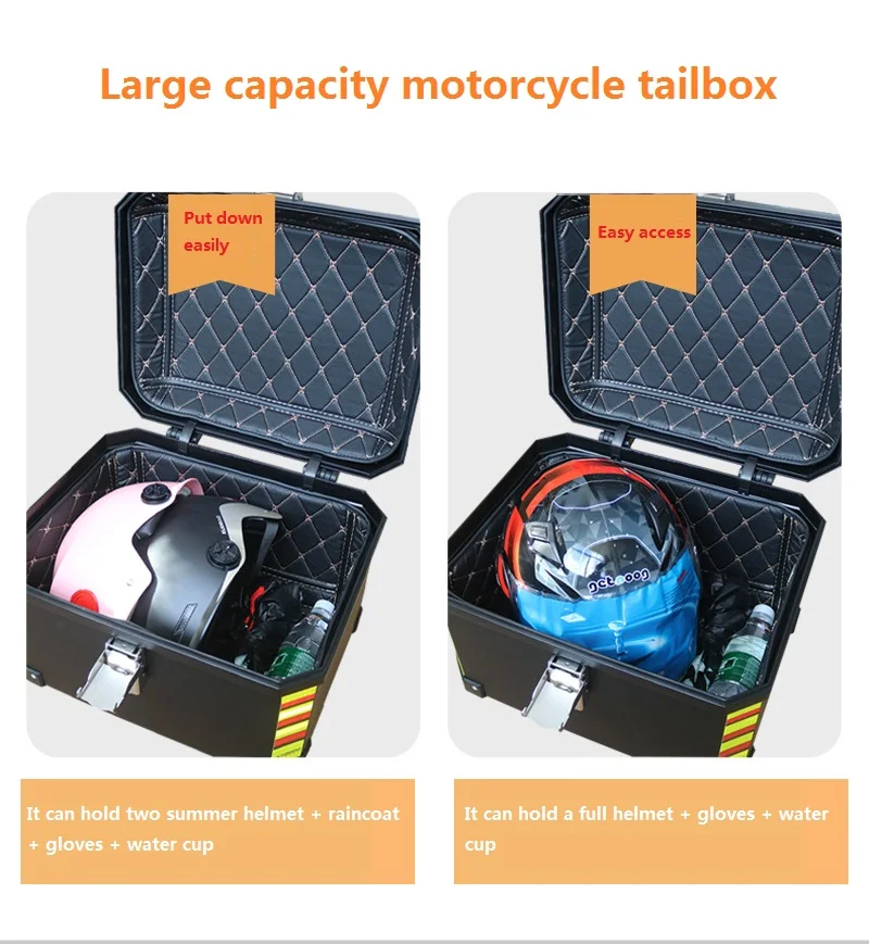 48l Abs Motorcycle Trunk Top Case Waterproof Cajuela Abs Para Moto ...