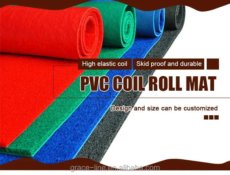 Custom Design Color Home Use Pvc Spaghetti Coil Mat Roll - Buy Pvc Coil ...