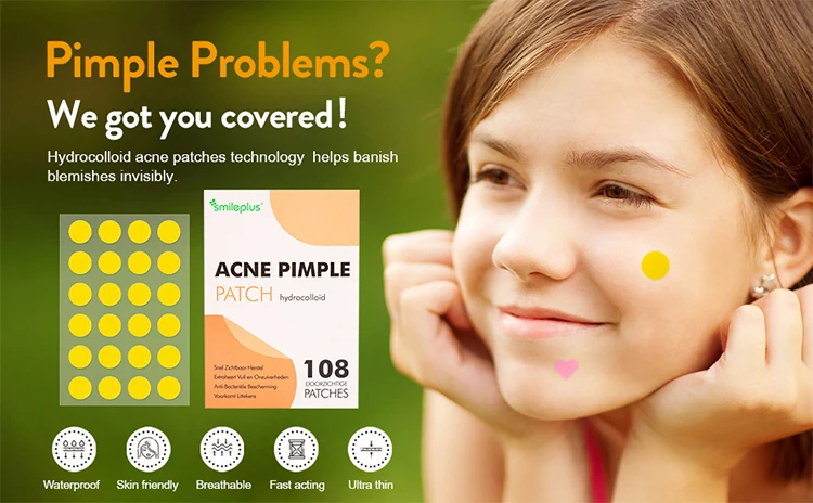 Medial Grade Hydrocolloid Spot Treatment Pimple Clear Absorbent Healing ...