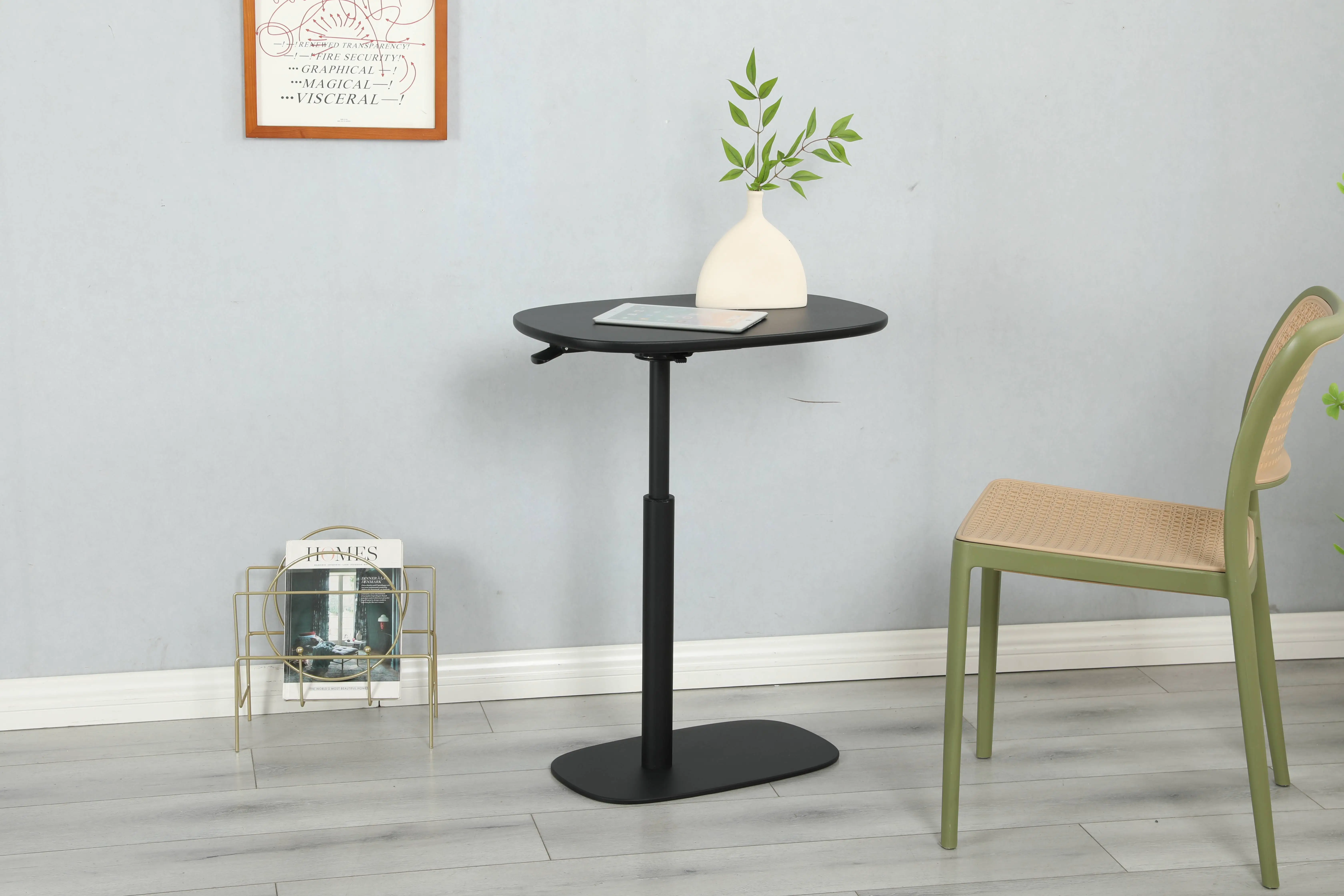 ADA Minimalism Pneumatic Rotate 360° Height Adjustable Stable Table ...